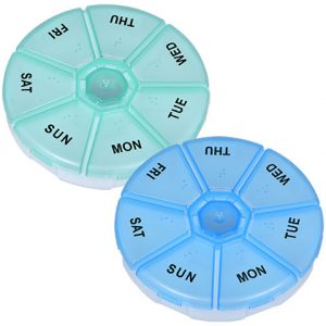 7-Day Circle Pill Organizers | Medi + Straw